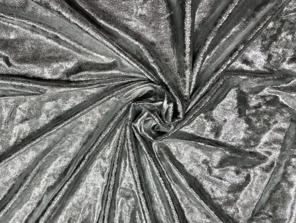 Luna Silver Velvet - Stretchy Lining Fabric For Festivals Fashion Products – Boho Coats