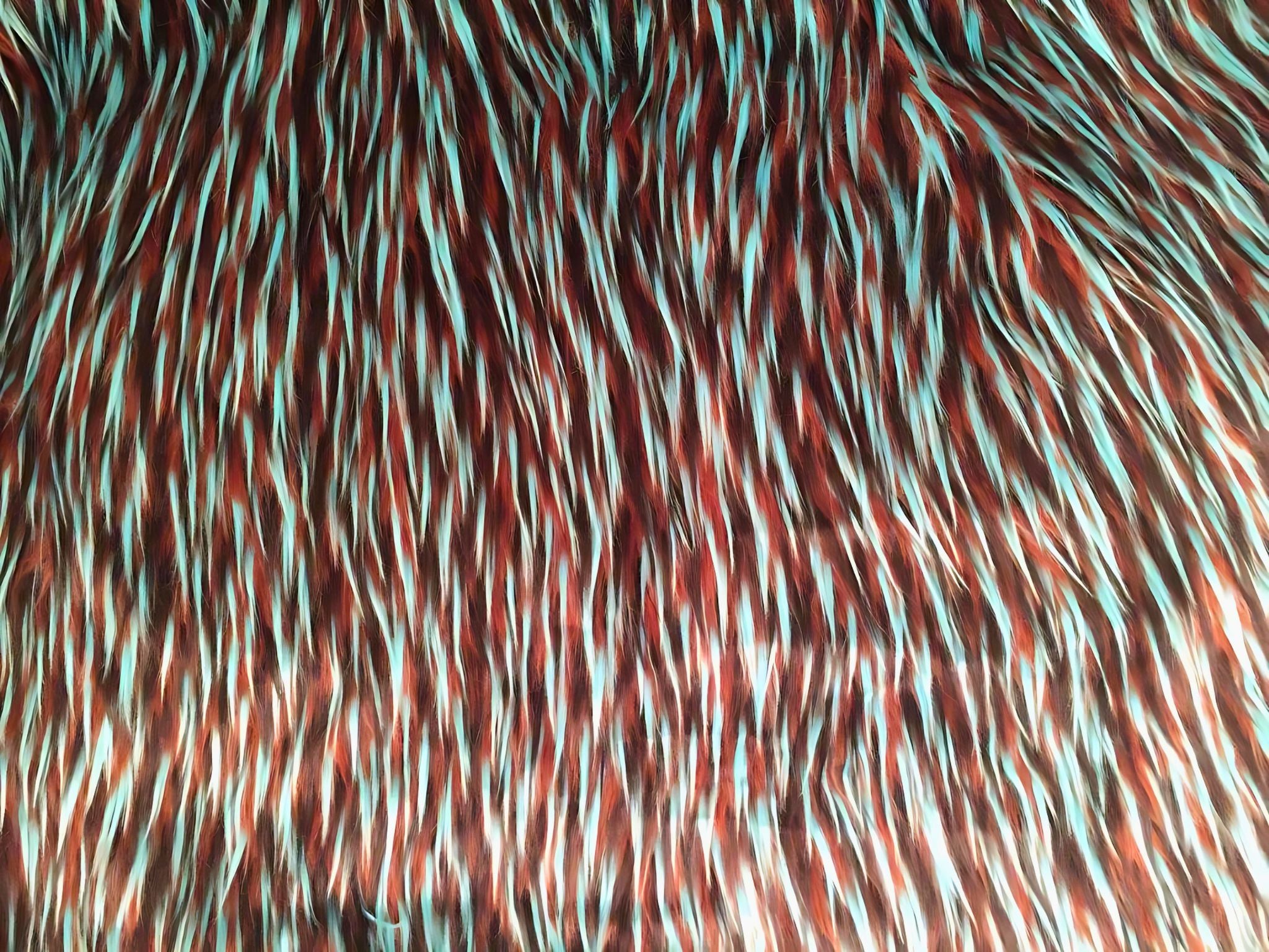 Blue Spikes - Faux Fur Fabric For Festivals Fashion Products – Boho Coats