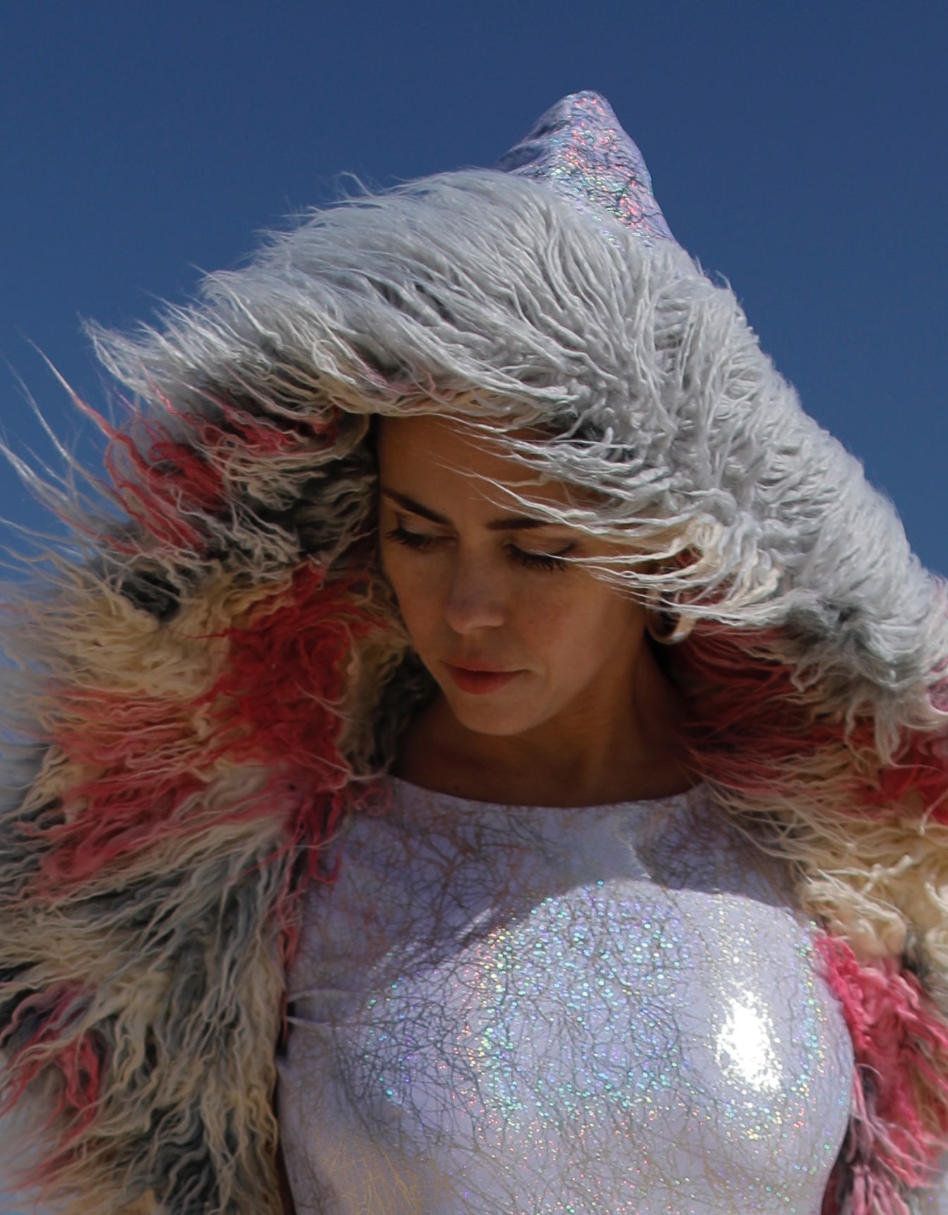 Athena Fur Vest - Reversible Faux Fur Llama Festival Wear | Goddess ...