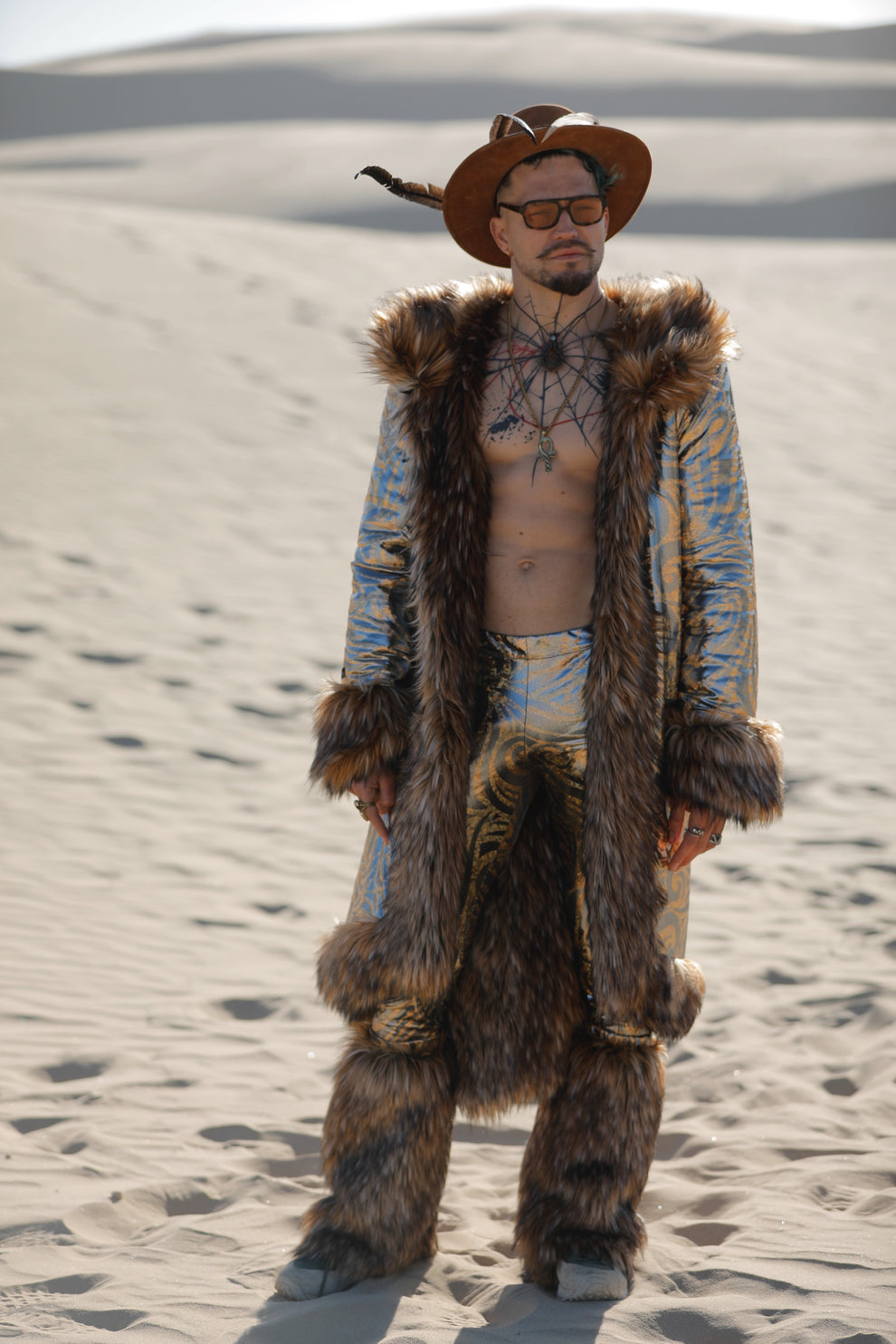 Your Majesty Faux Fur Coat for Burning Man | Reversible Festival Wear ...